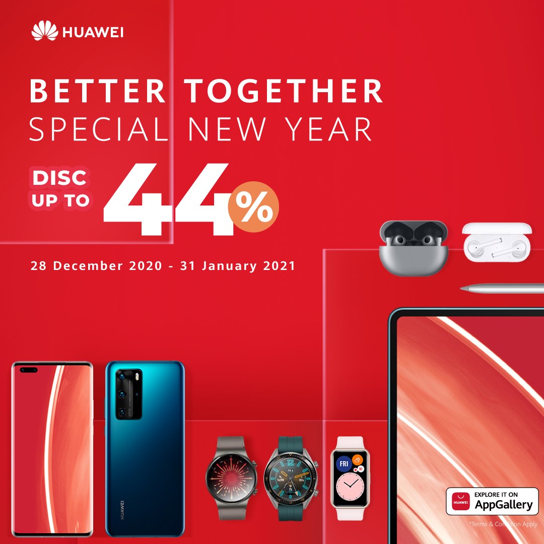 Huawei Gelar Promo Tahun Baru, Cashback Hingga 2 Juta - Gizmologi.id
