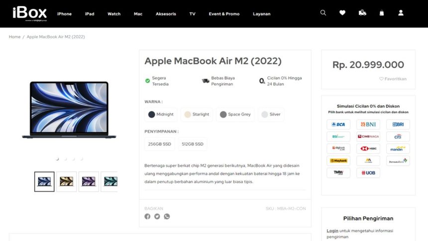Harga MacBook Air M2 Resmi Indonesia, Bisa Dibeli Mulai 12 September ...