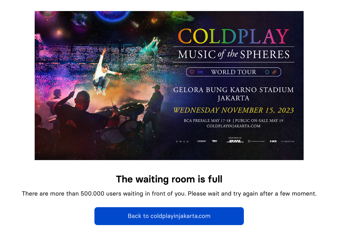 Fierce! Coldplay Concert Ticket Presale Already Sold Out - Gizmologi.id