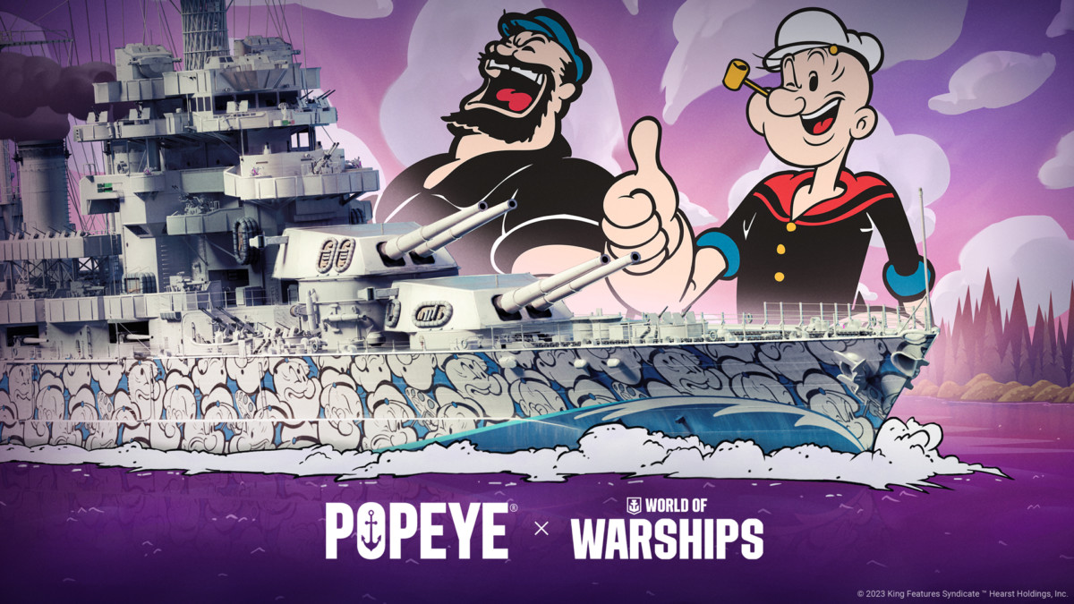 Popeye and Brutus joined in war in the World of Warships - Gizmologi.id