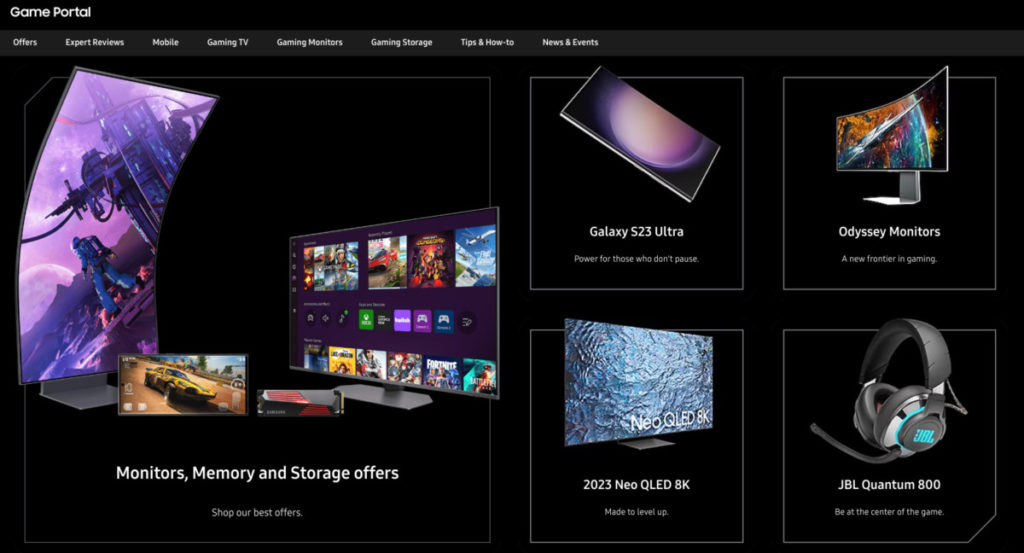 Samsung Game Portal, A Special Page for Samsung Gaming Products ...
