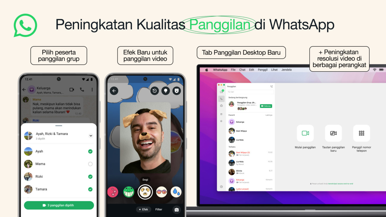Kualitas Panggilan WhatsApp Ditingkatkan Jelang Liburan Natal dan Tahun ...