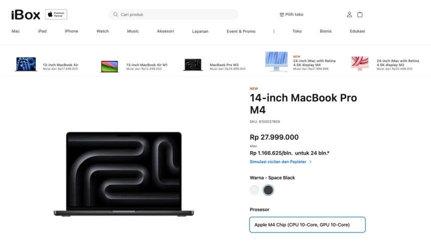 Harga MacBook Pro M4 Resmi Indonesia, Lebih Murah dengan RAM Lebih Lega ...