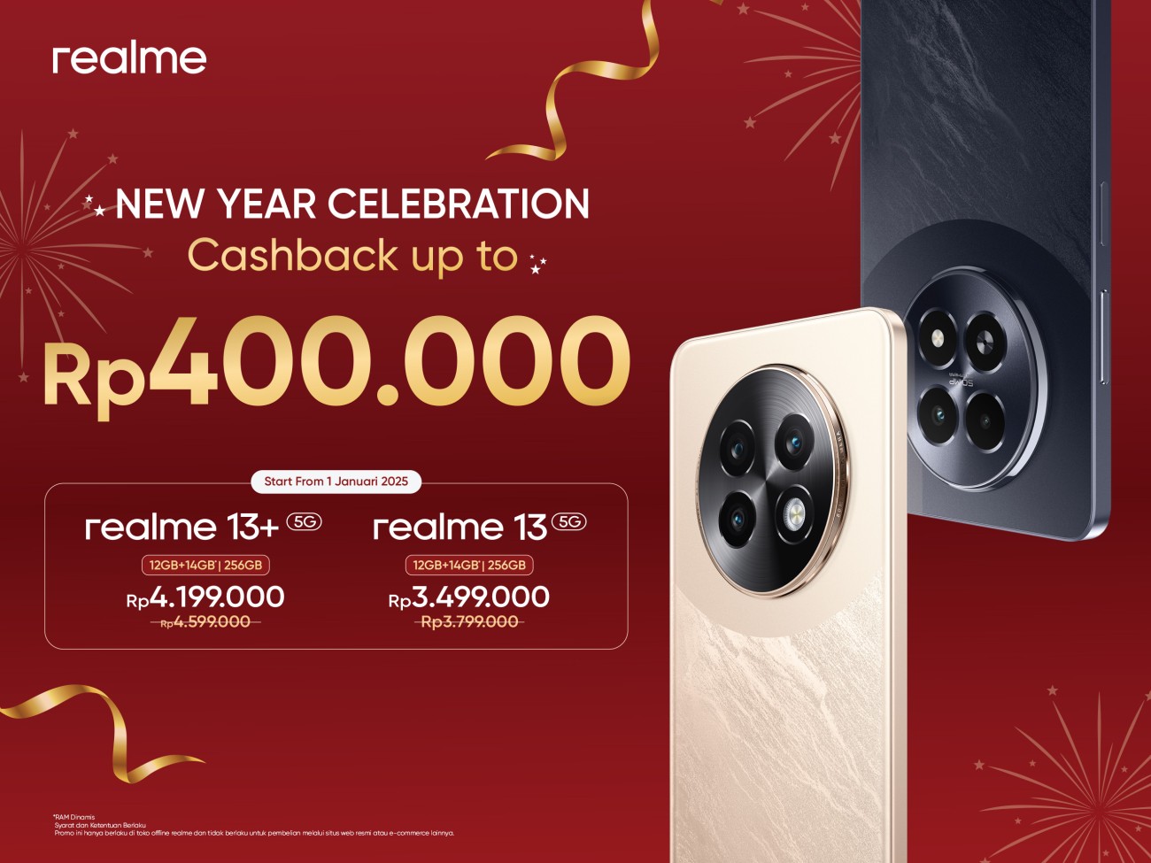Ganti Tahun, Harga realme 13 Series 5G Turun Sampai Rp400 Ribu ...